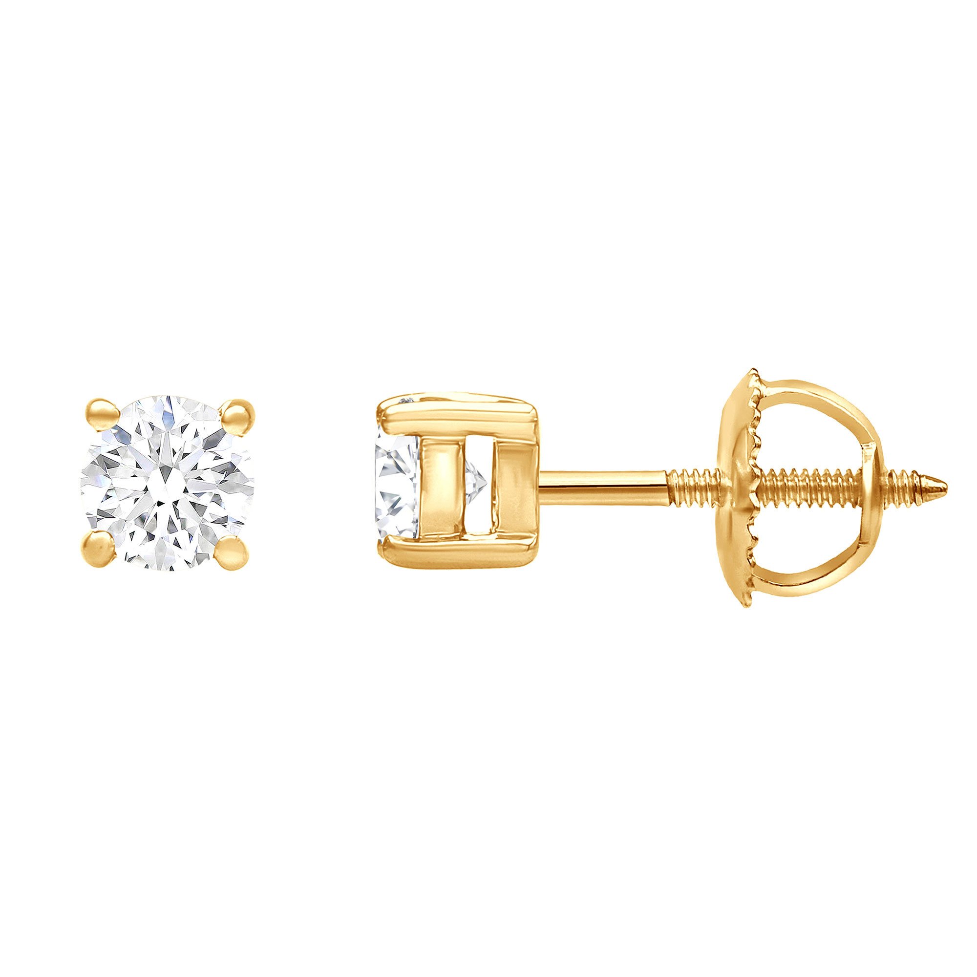 Navy Star 14k Yellow Gold 1/2 Cttw Earring | Diamond Earrings ...