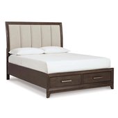 Signature Design By Ashley Brueban Queen Panel Rails With Roll Slats ...